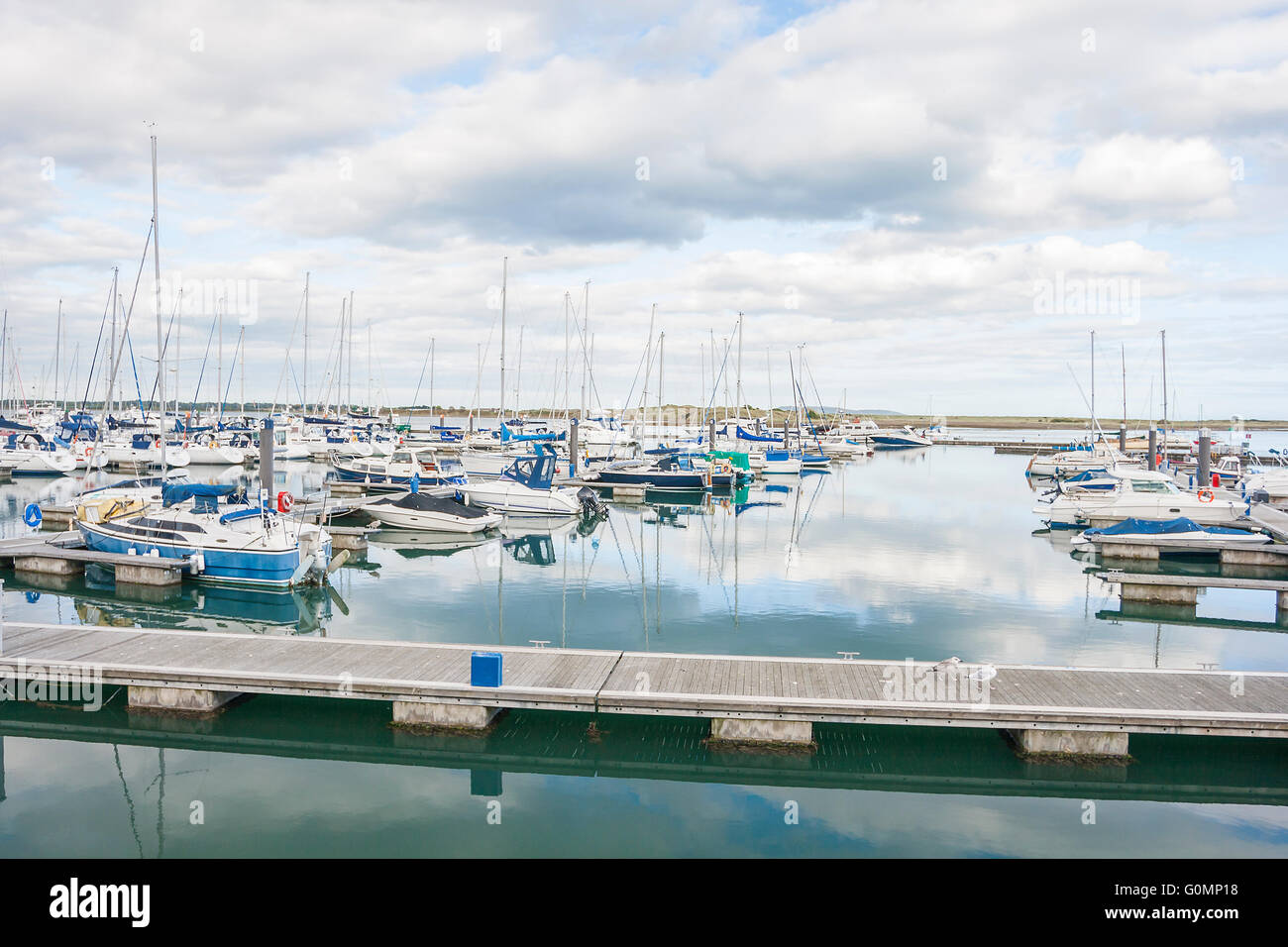 Many yachts lying at Dockyard in Dublin, Ireland Stock Photo - Alamy