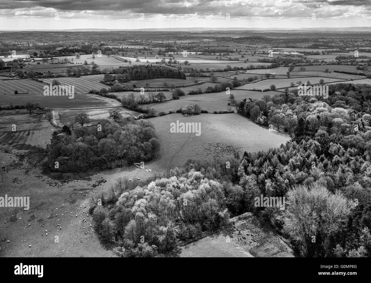 Redditch aerial Black and White Stock Photos & Images - Alamy
