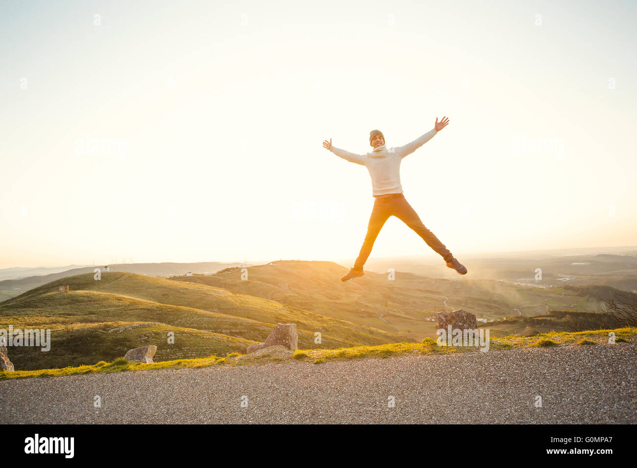 Man jumping joy victory success hi-res stock photography and images - Alamy