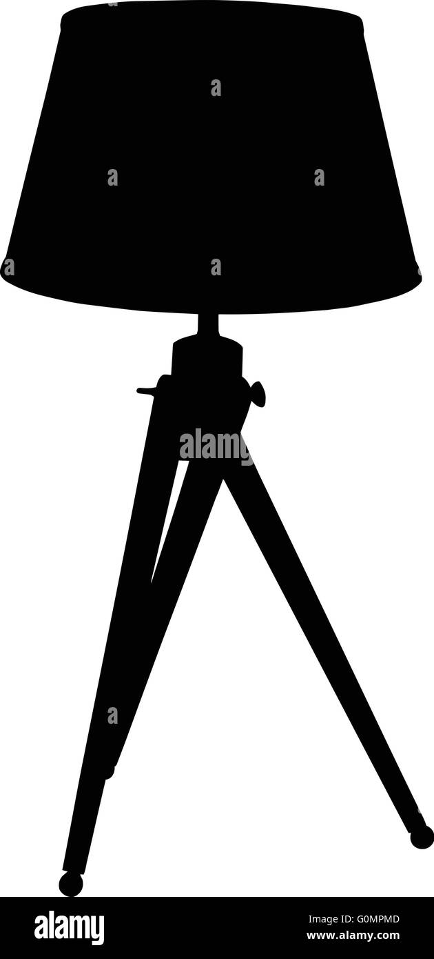Silhouette of modern table lamp Stock Vector Image & Art - Alamy
