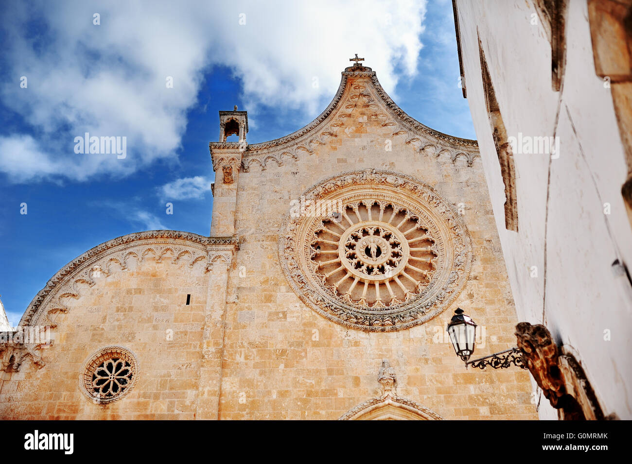cathedral church of the medieval town Ostuni, Apulia, mediterranean ...