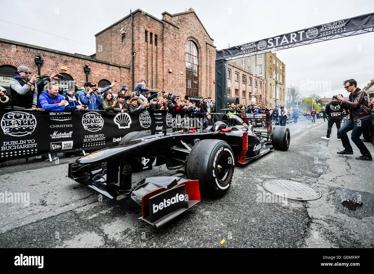 DUBLIN, IRELAND. MAY 01 2016 - The Formula 1 team leave Dublin on a 6 ...