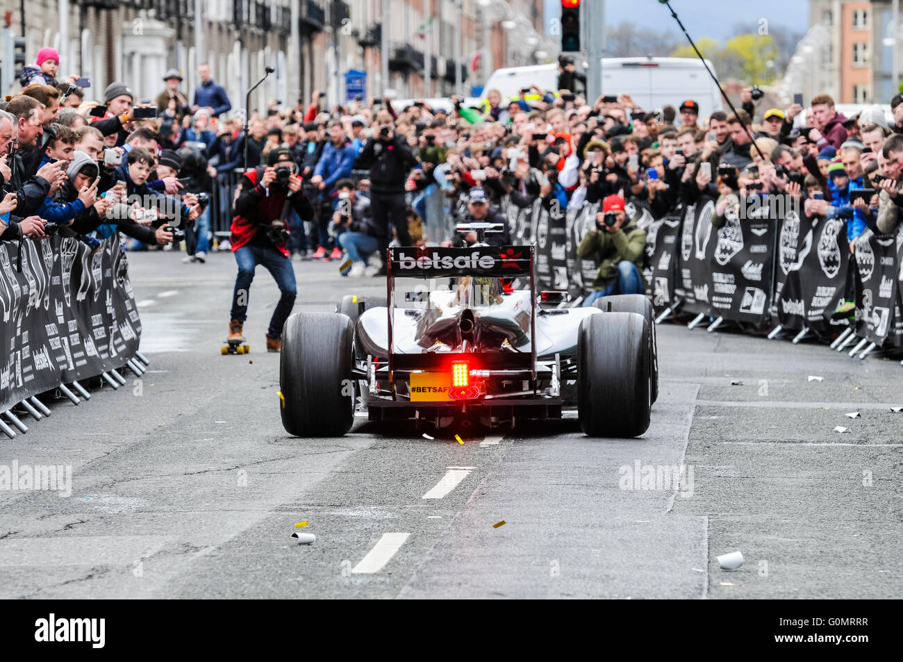 DUBLIN, IRELAND. MAY 01 2016 - The Formula 1 team leave Dublin on a 6 ...