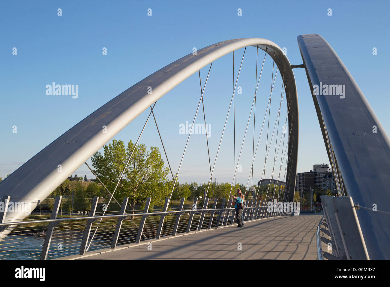 George C. King Bridge over the Bow River from East Village to St ...