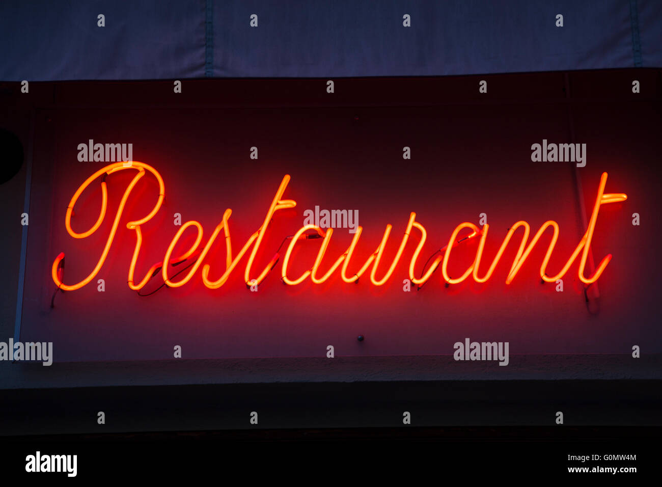 Illuminated sign in restaurant hi-res stock photography and images - Alamy