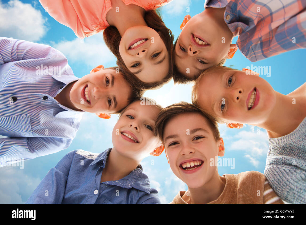 happy smiling children faces Stock Photo - Alamy