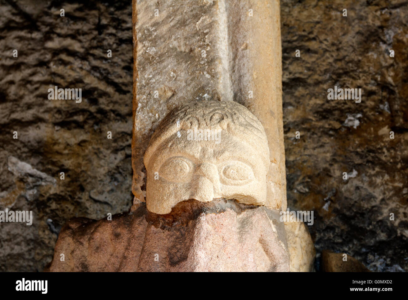 Saxon stone carvings Bakewell town in the Peak District Derbyshire ...