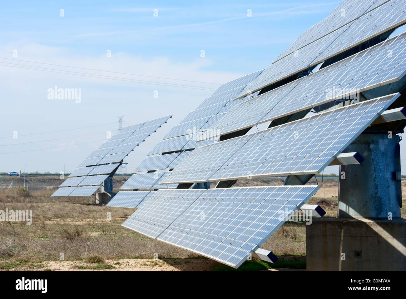Photovoltaic panels for renewable electric production, Zaragoza ...