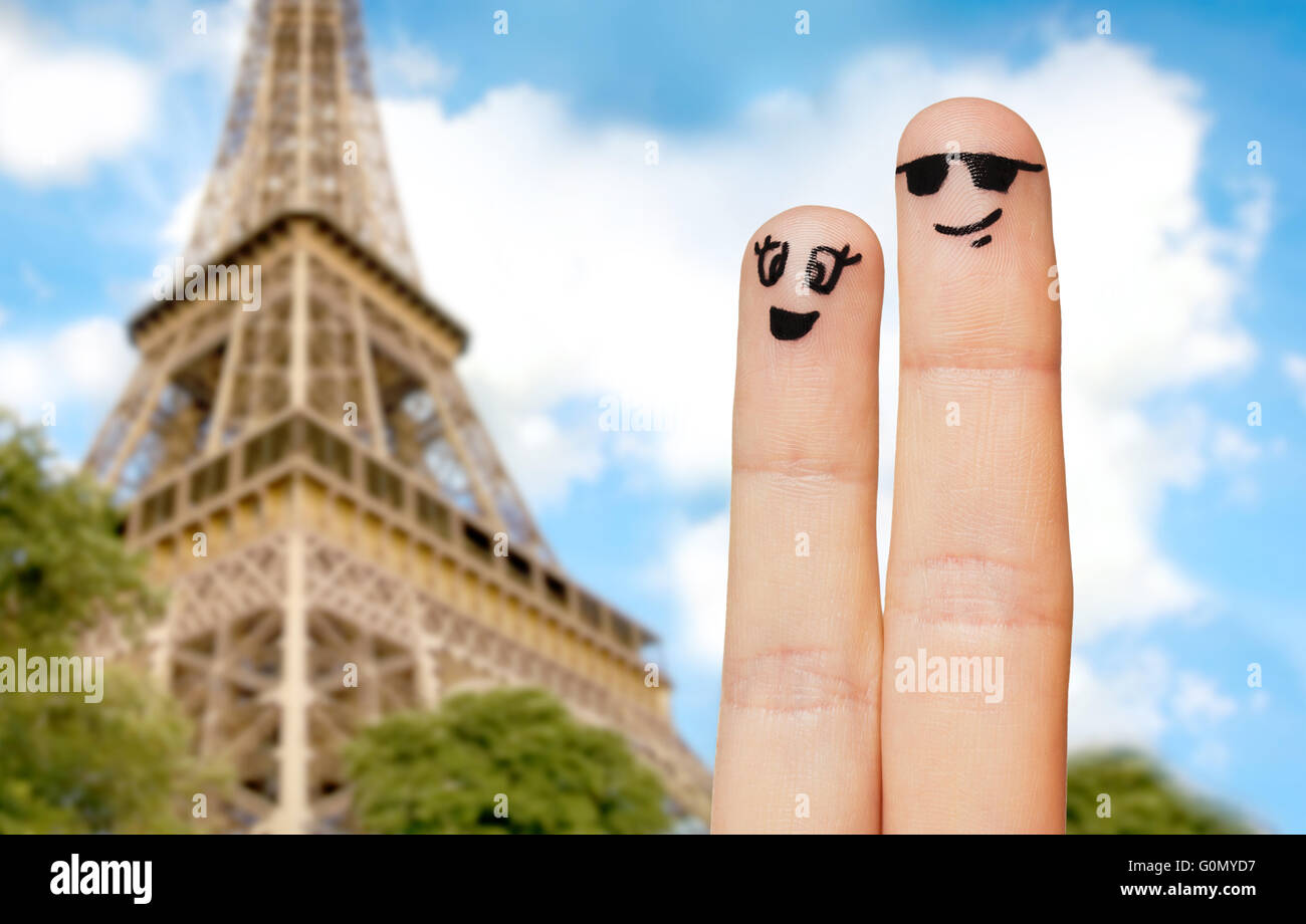Eiffel tower with fingers hi-res stock photography and images - Alamy