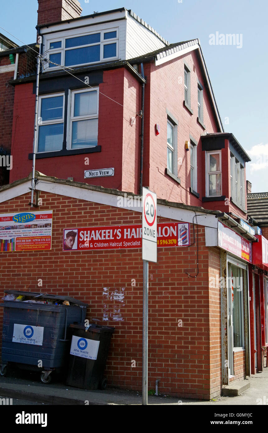 Nice View, street of back-to-back houses in Leeds Stock Photo - Alamy