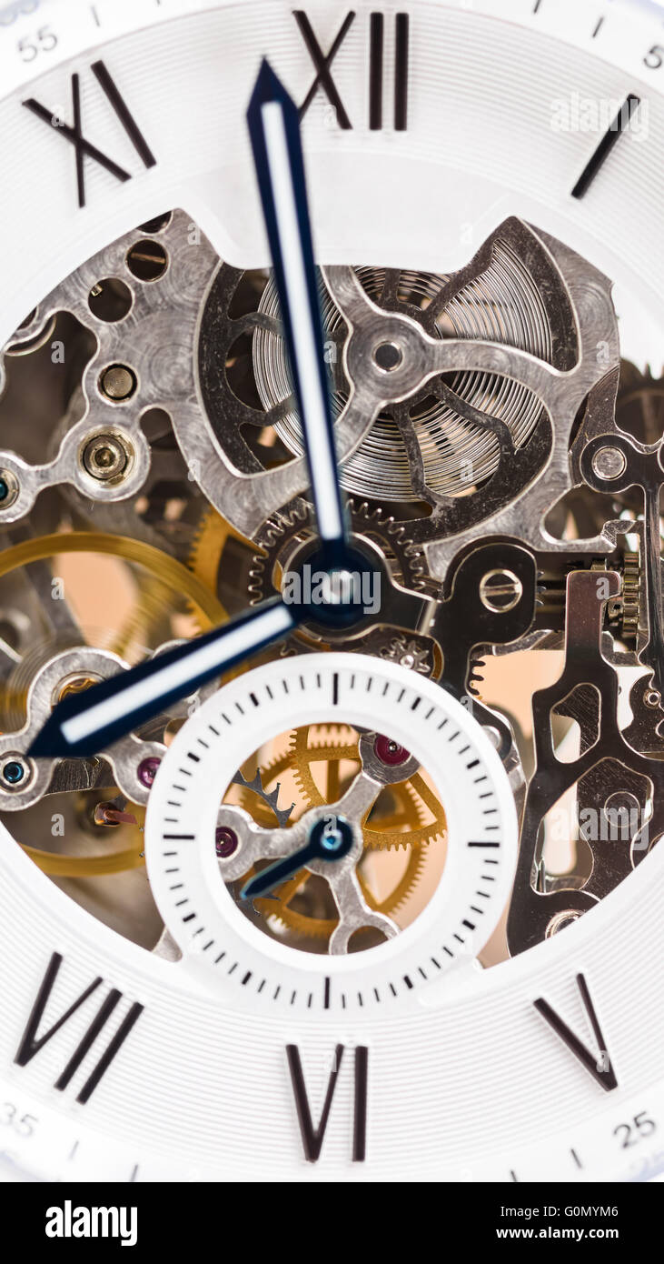 Automatic Men Watch With Visible Mechanism Stock Photo - Alamy