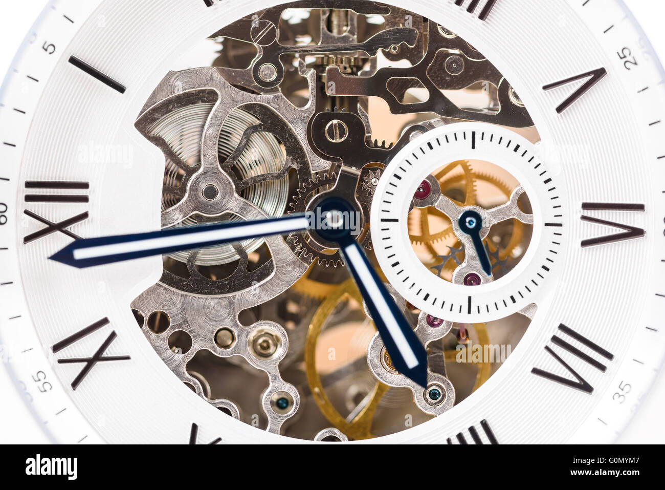 Automatic Men Watch With Visible Mechanism Stock Photo - Alamy