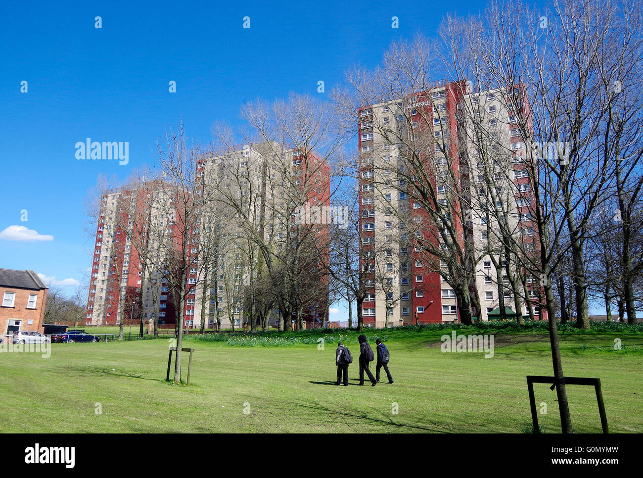 Shakespeare Approach Flats, 3 Tower Blocks, Leeds Stock Photo - Alamy