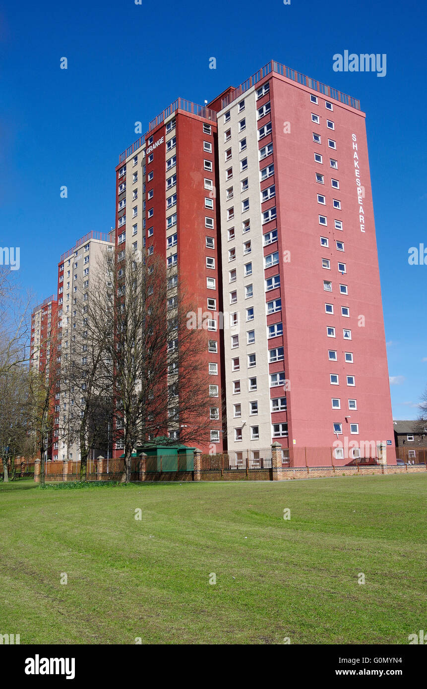 Shakespeare Approach Flats, 3 Tower Blocks, Leeds Stock Photo - Alamy