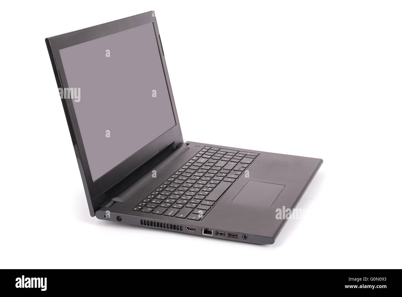 Black laptop white background with soft shadow. Clipping path Stock ...