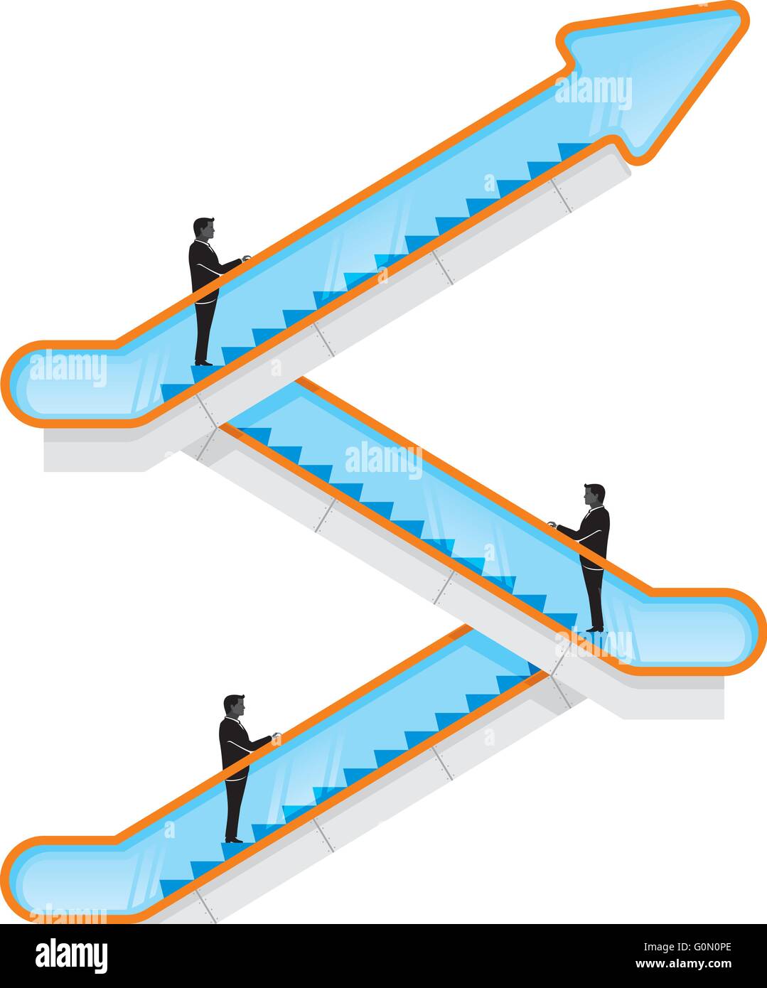 Escalator side view Stock Vector Images - Alamy