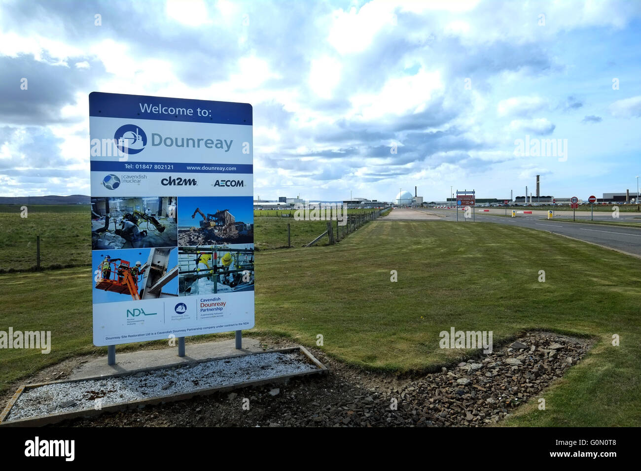 28/04/2016, The main entrance to the former Dounreay Nuclear Power ...
