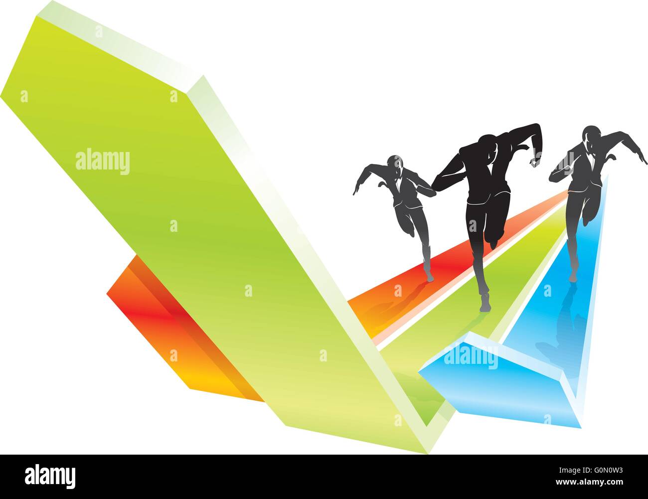 Businessmen Racing to their goals Stock Vector Image & Art - Alamy