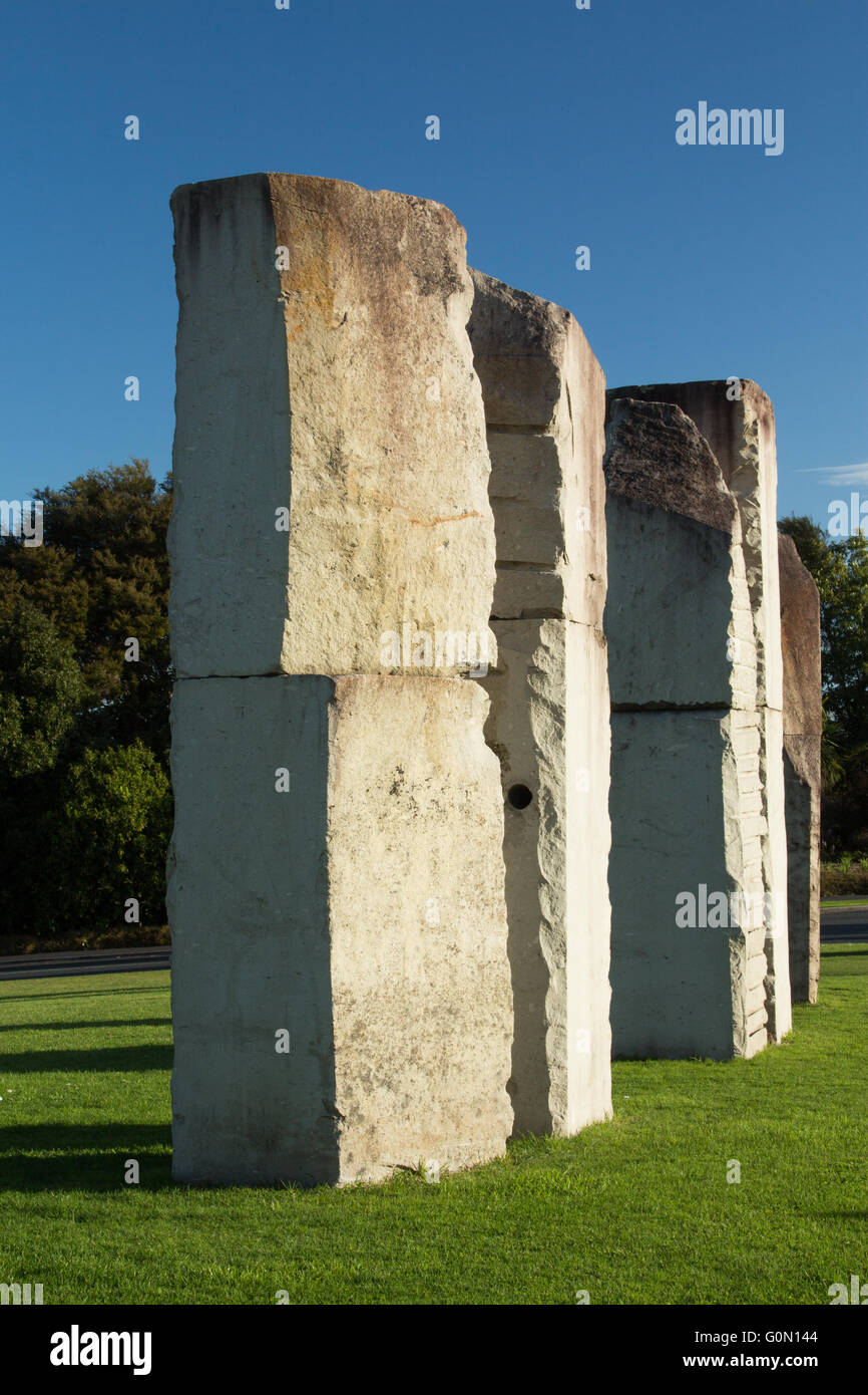 Big stone block standing upright Stock Photo - Alamy