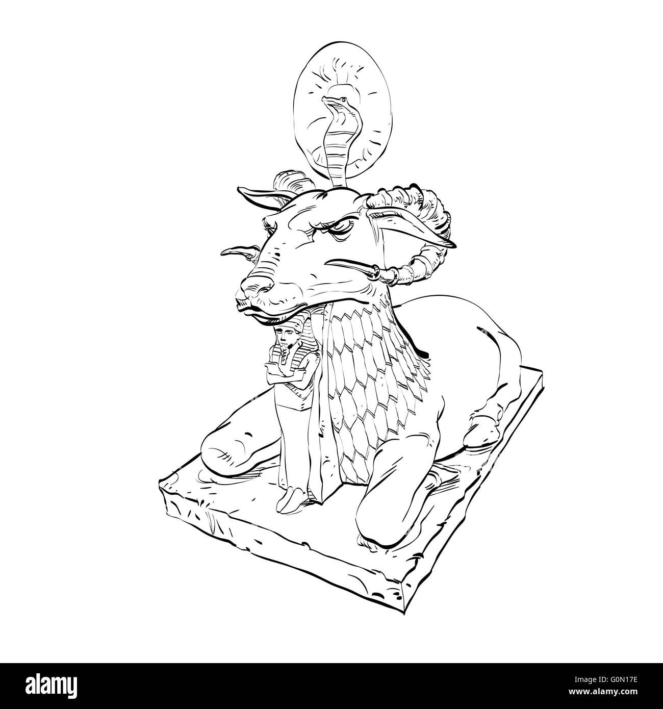 Golden sheep statue animal fairy Stock Vector Image & Art - Alamy