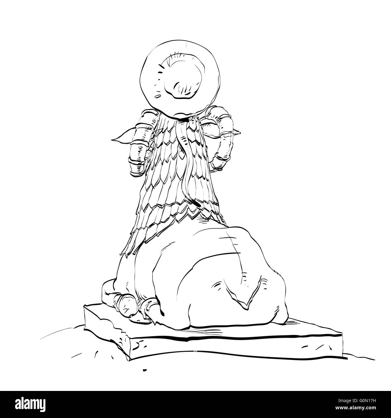 Golden sheep statue animal fairy Stock Vector Image & Art - Alamy