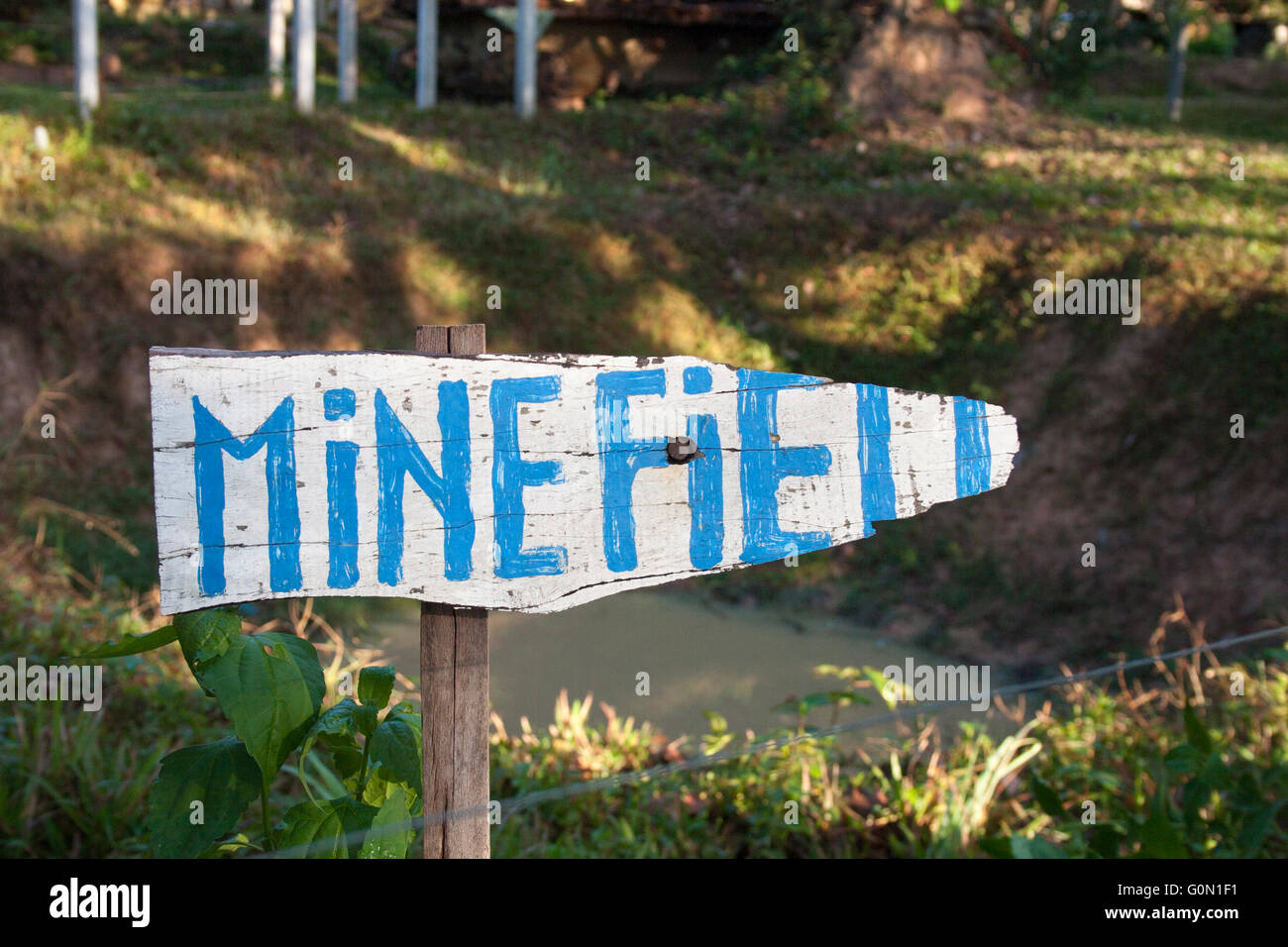 Minefield Warning Sign Danger High Resolution Stock Photography and ...