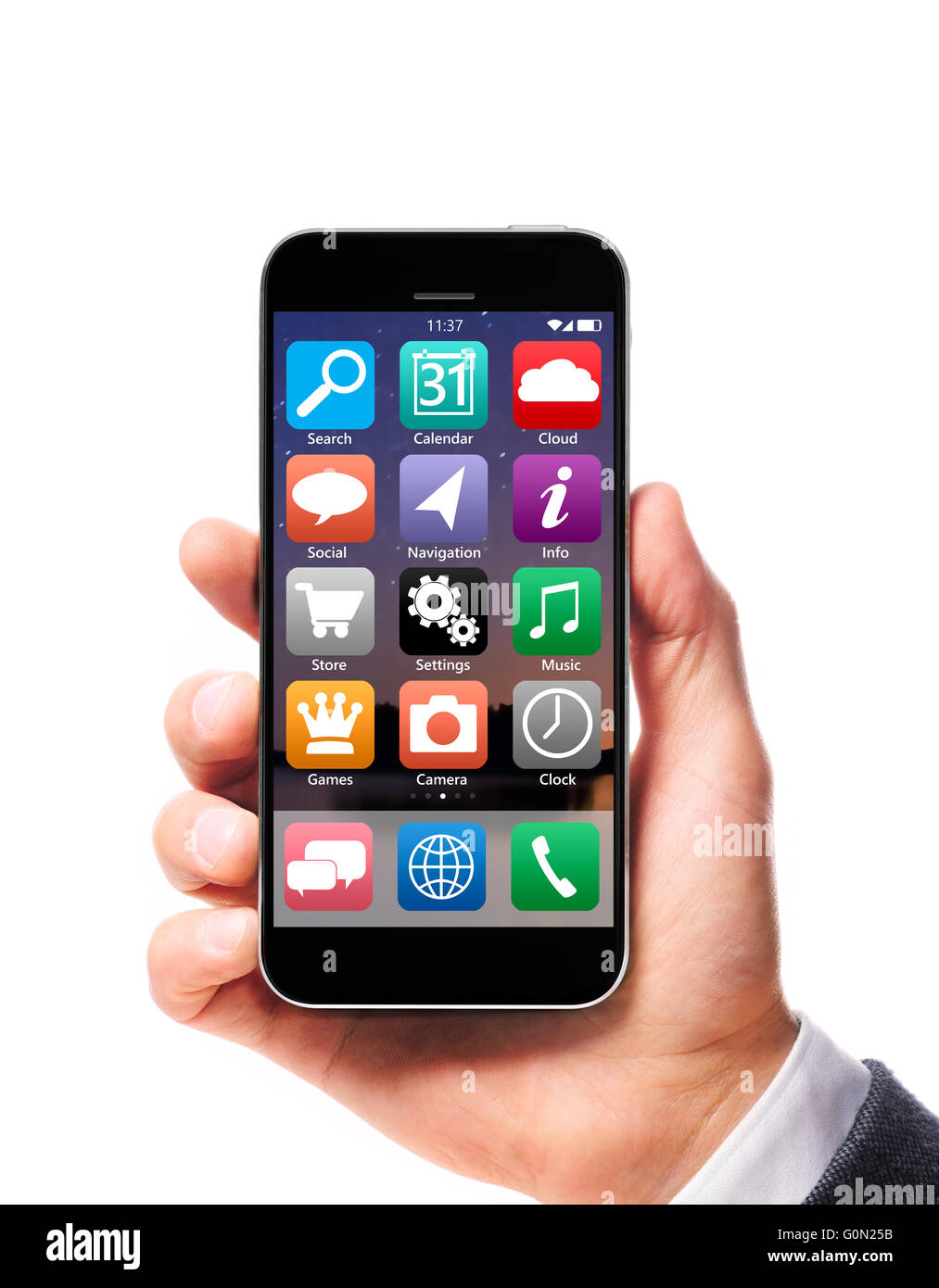modern smartphone in hand Stock Photo - Alamy