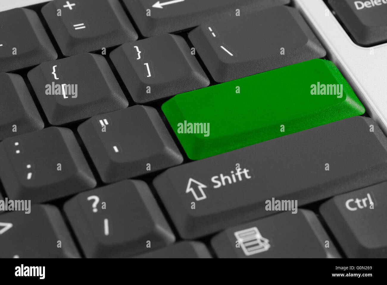 Green button cut with clipping path Stock Photo - Alamy