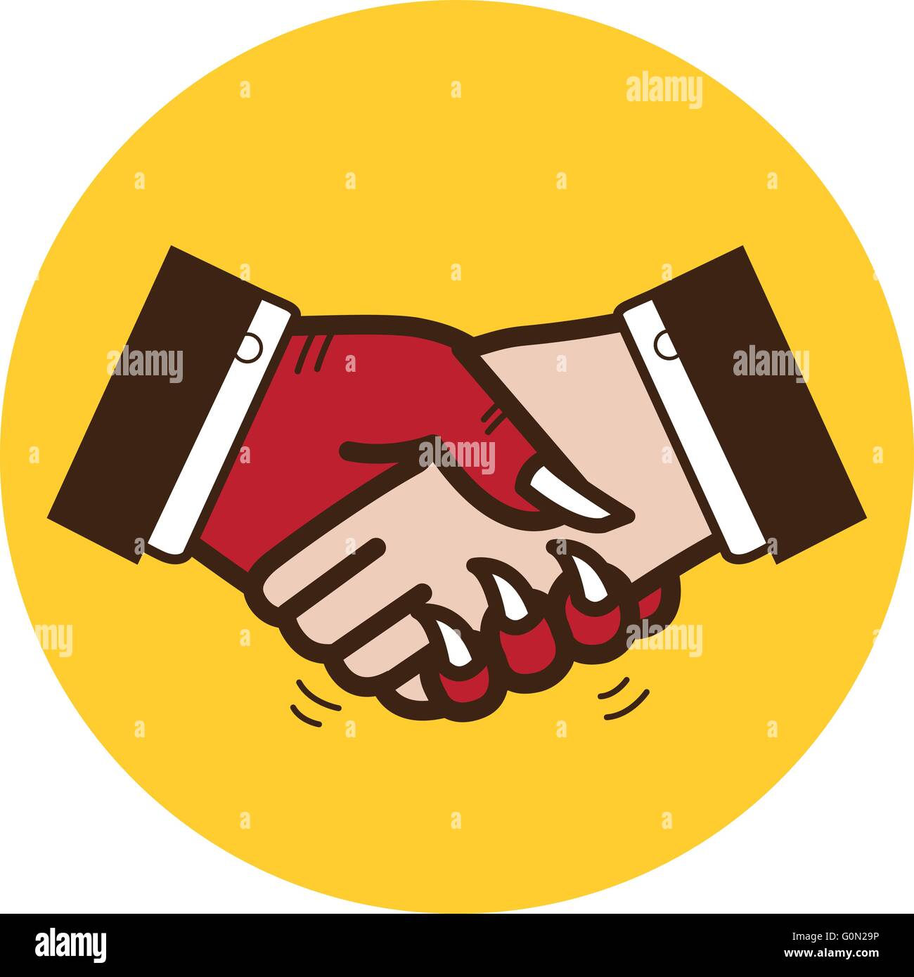 Shake hands with the devil Stock Vector Images - Alamy