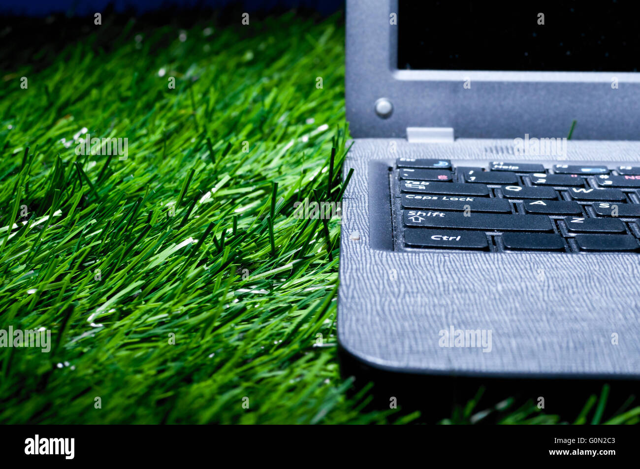 laptop on grass Stock Photo - Alamy