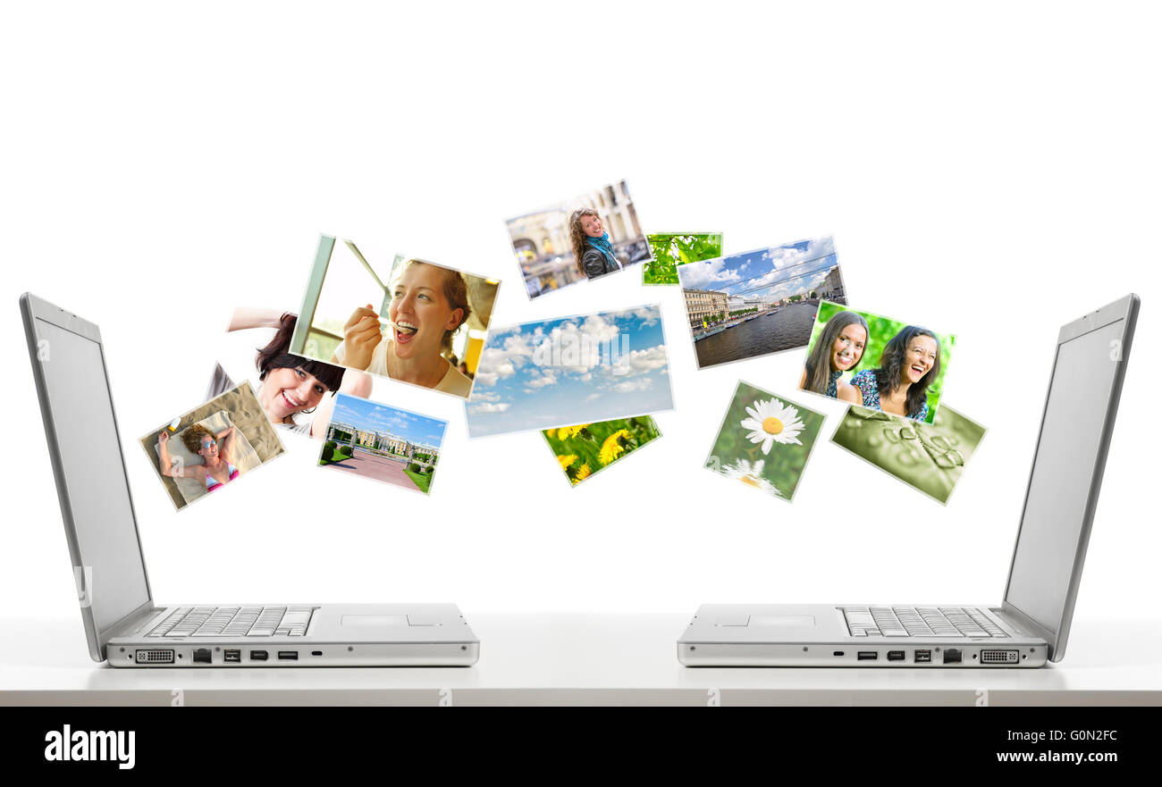 Sharing photos hi-res stock photography and images - Alamy