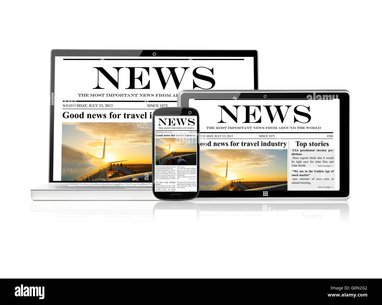 set of electronic devices Stock Photo - Alamy