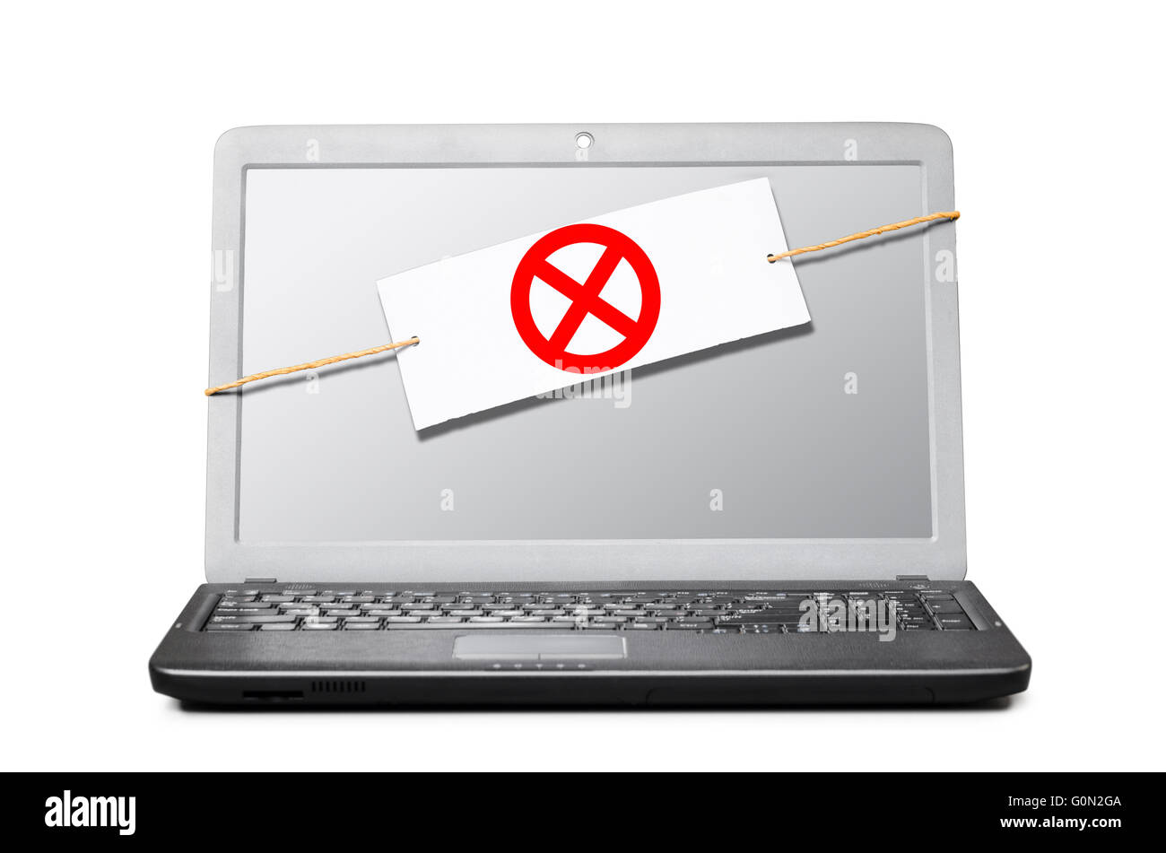 Laptop closed sign Cut Out Stock Images & Pictures - Alamy