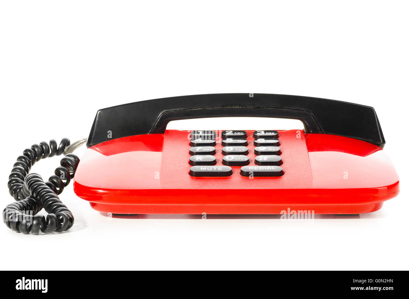 red desk phone Stock Photo - Alamy