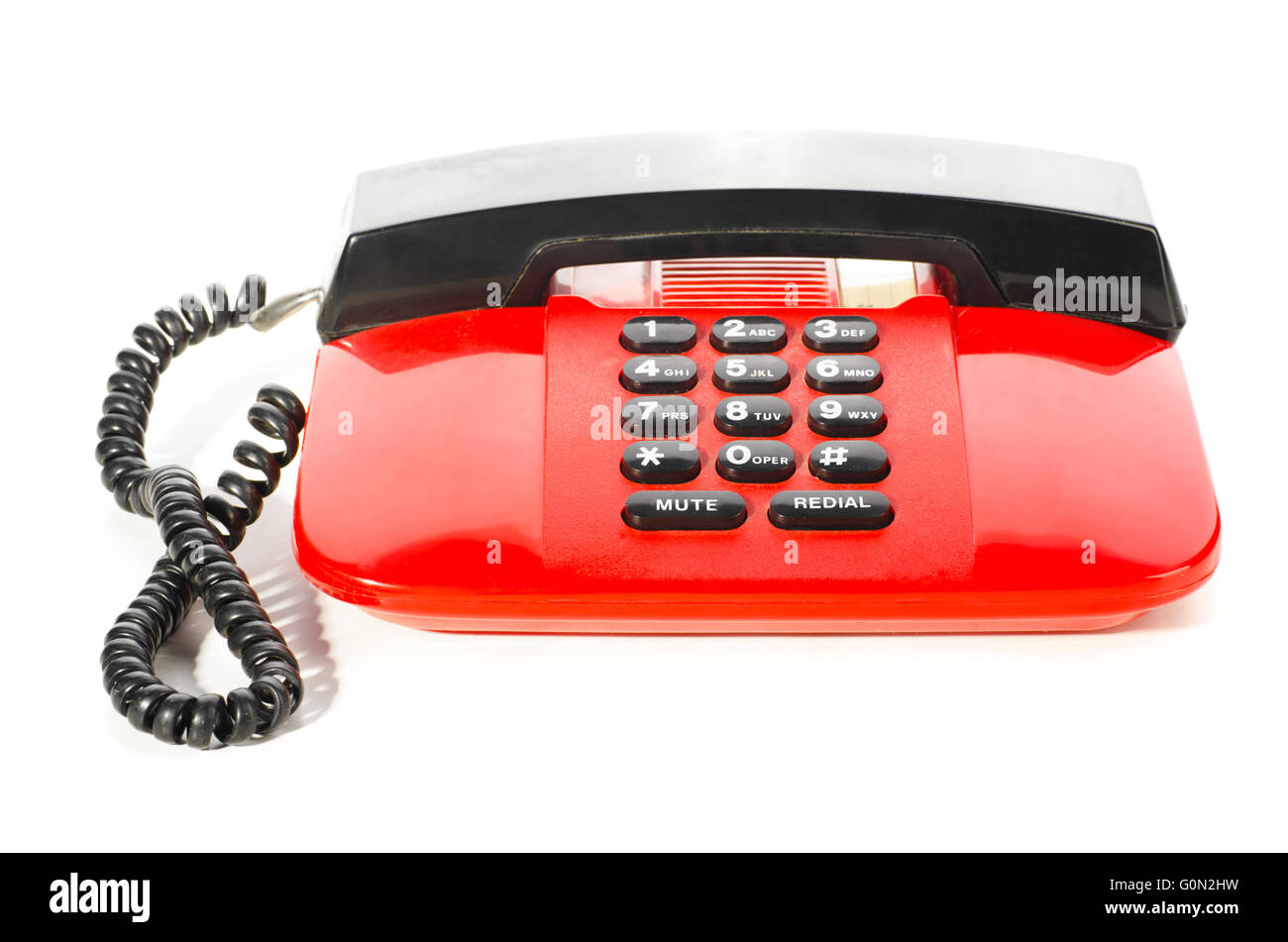 red desk phone Stock Photo - Alamy