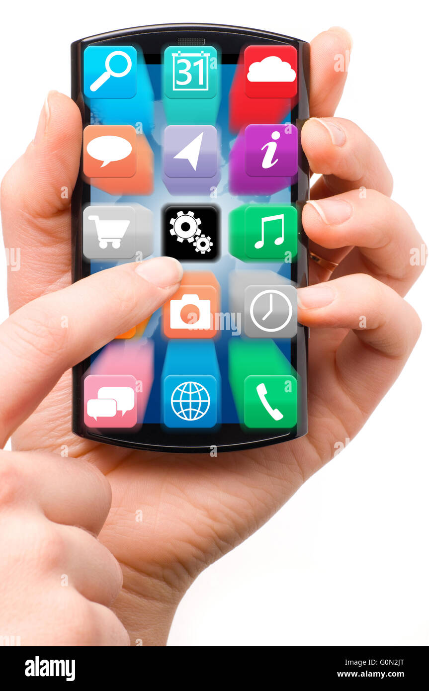 Palm touch screen hi-res stock photography and images - Alamy