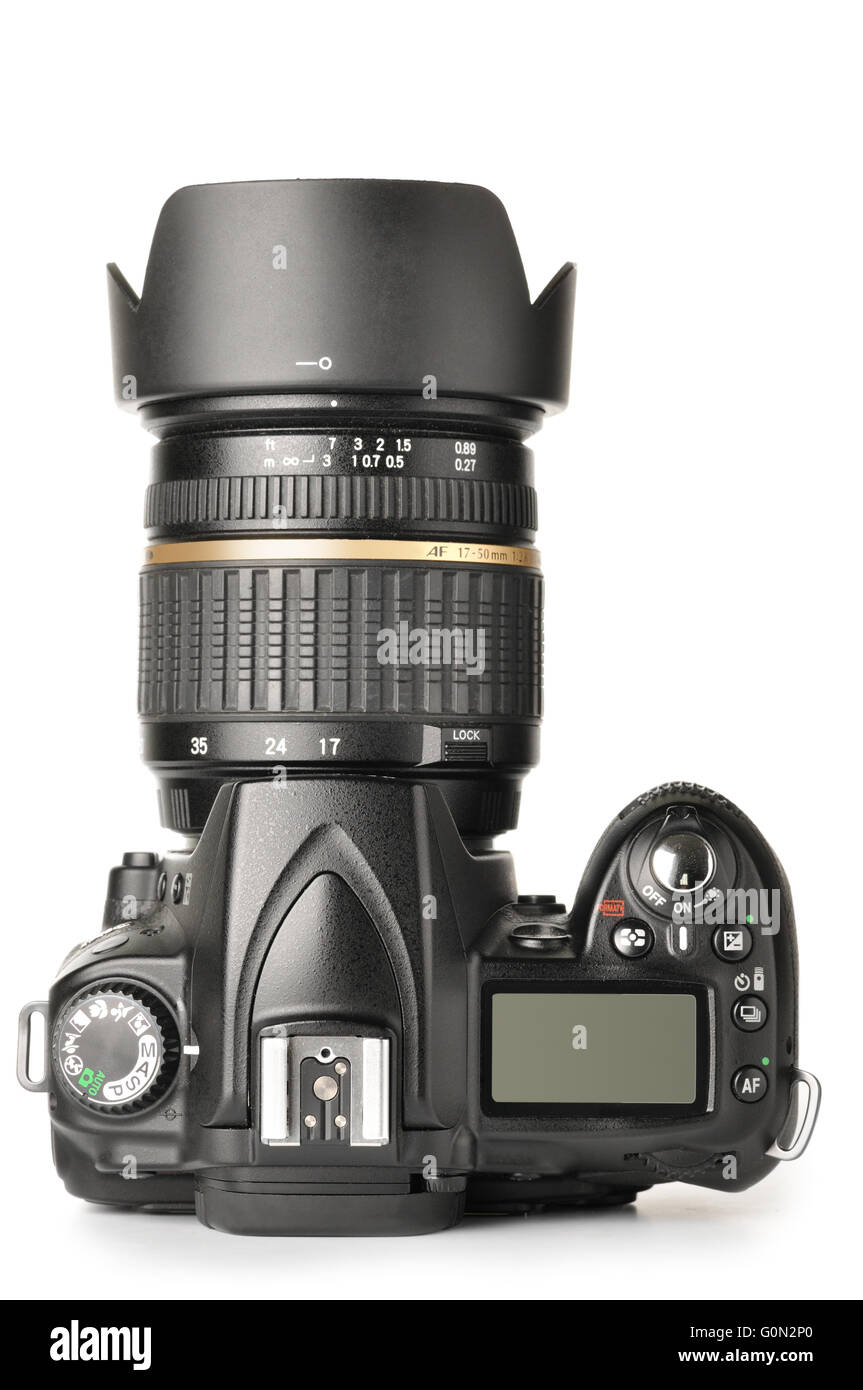 top view of a modern dslr photo camera Stock Photo - Alamy