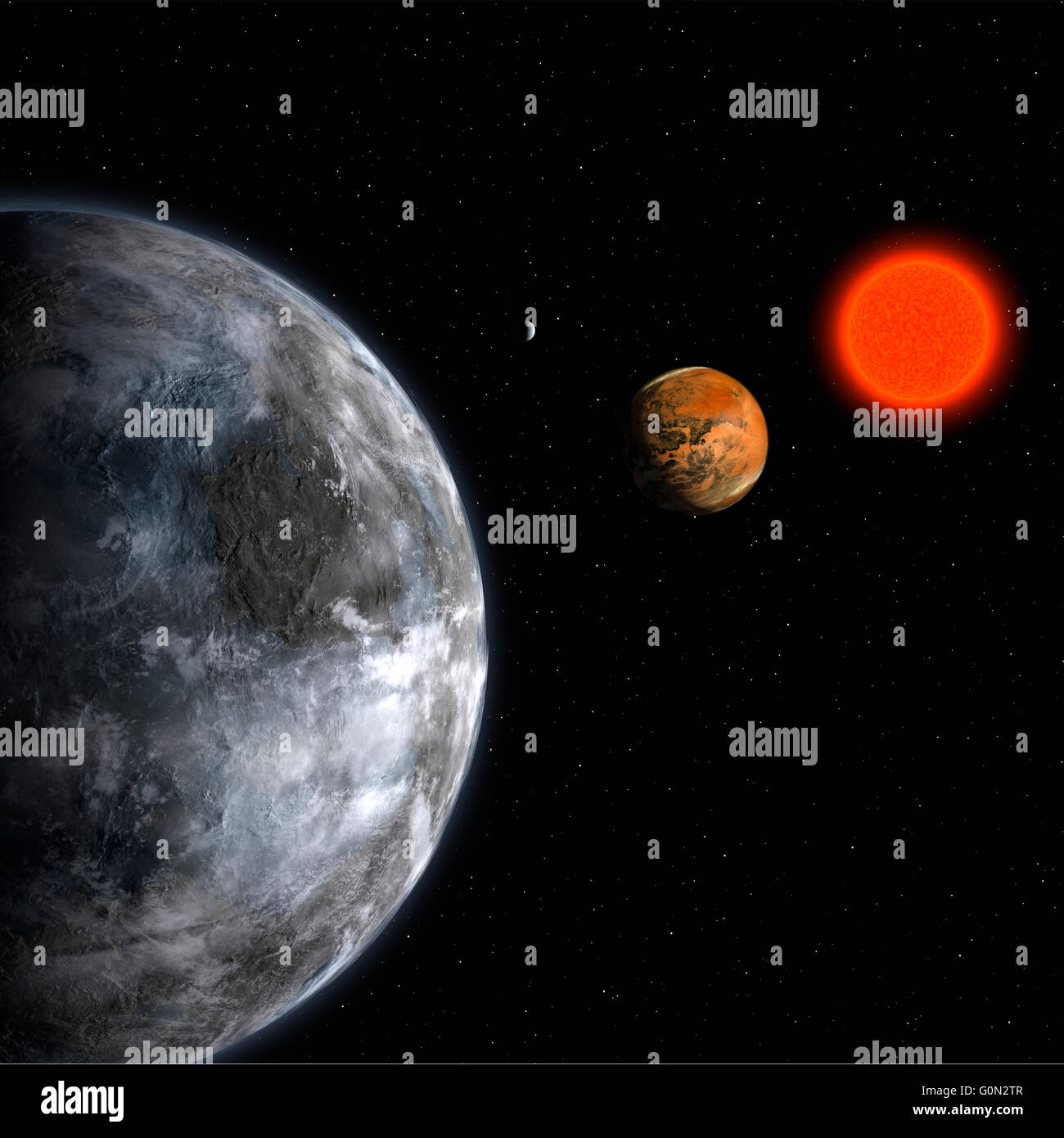 Fantasy Alien Exo Planet isolated galaxy space Stock Photo - Alamy