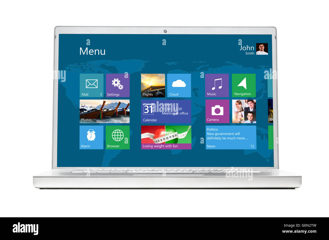 Laptop interface hi-res stock photography and images - Alamy