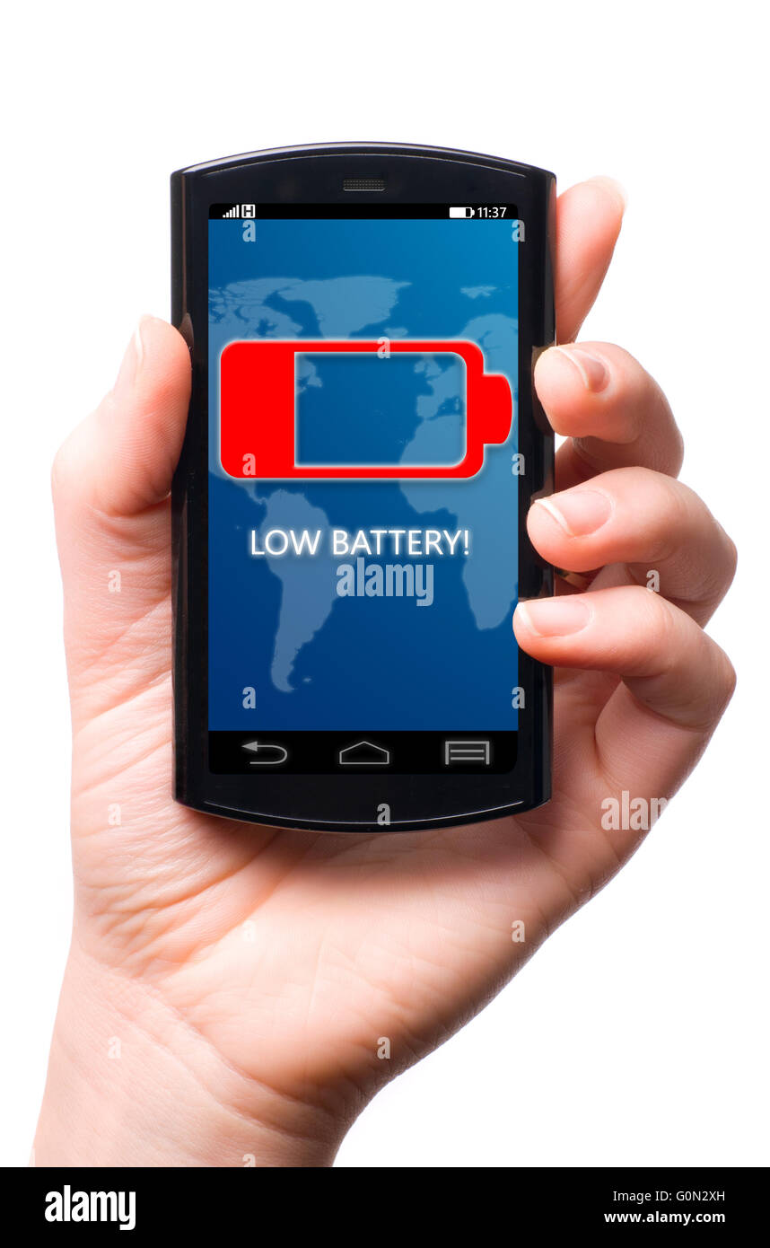 Woman and battery Cut Out Stock Images & Pictures - Alamy