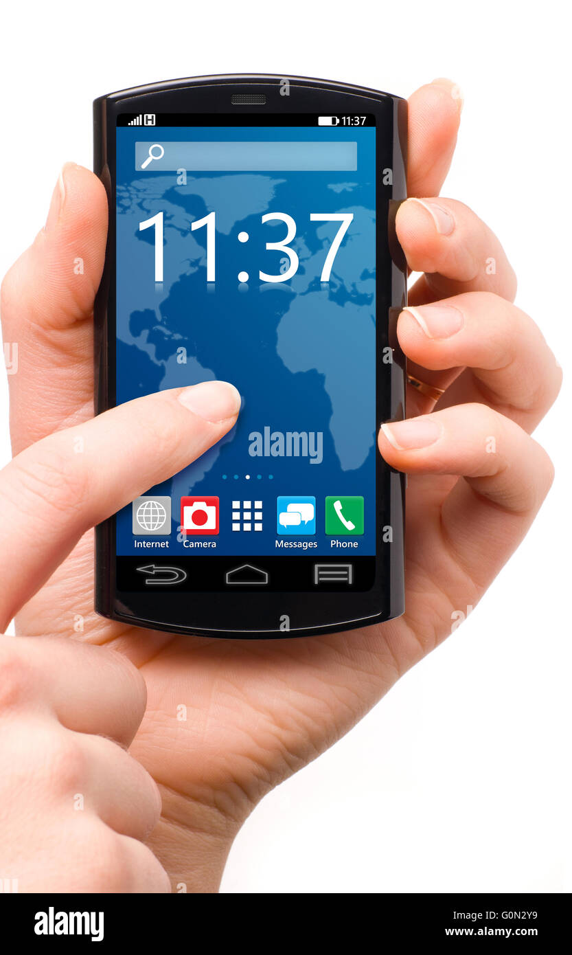 touch screen smartphone Stock Photo - Alamy