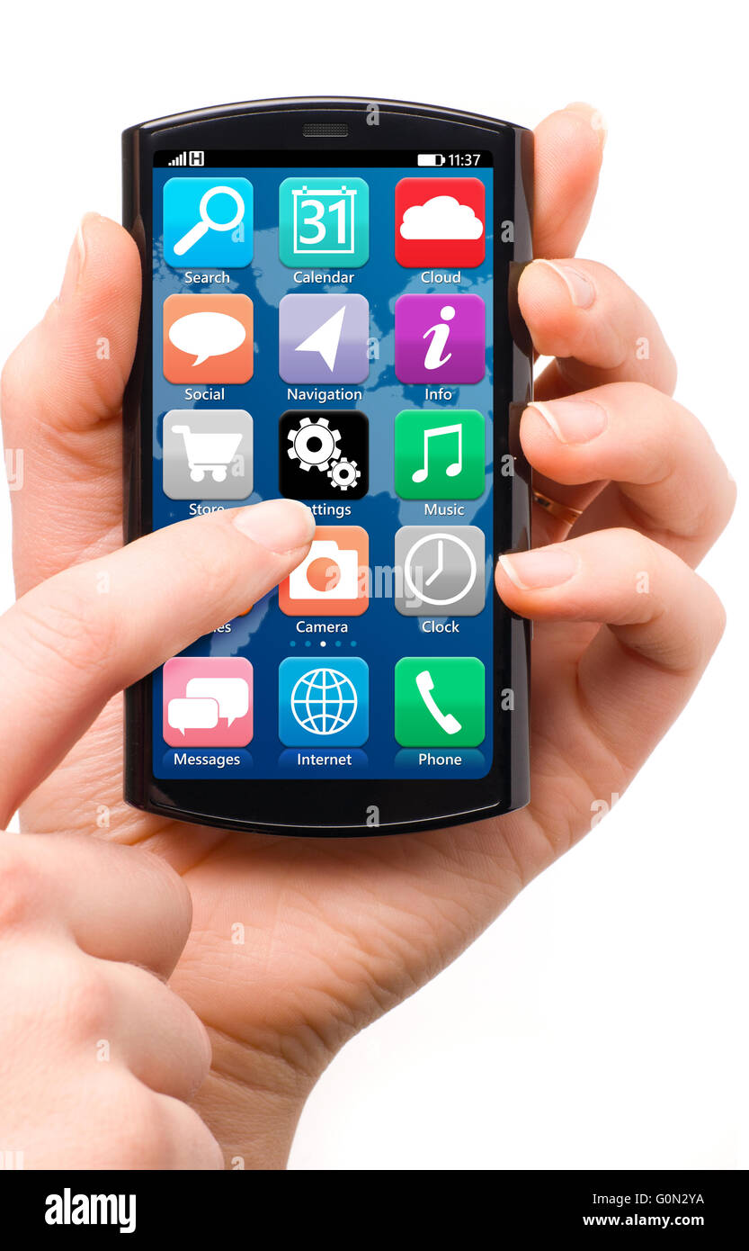 touch screen smartphone Stock Photo - Alamy