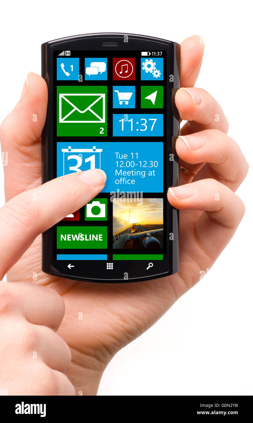 touch screen smartphone Stock Photo - Alamy