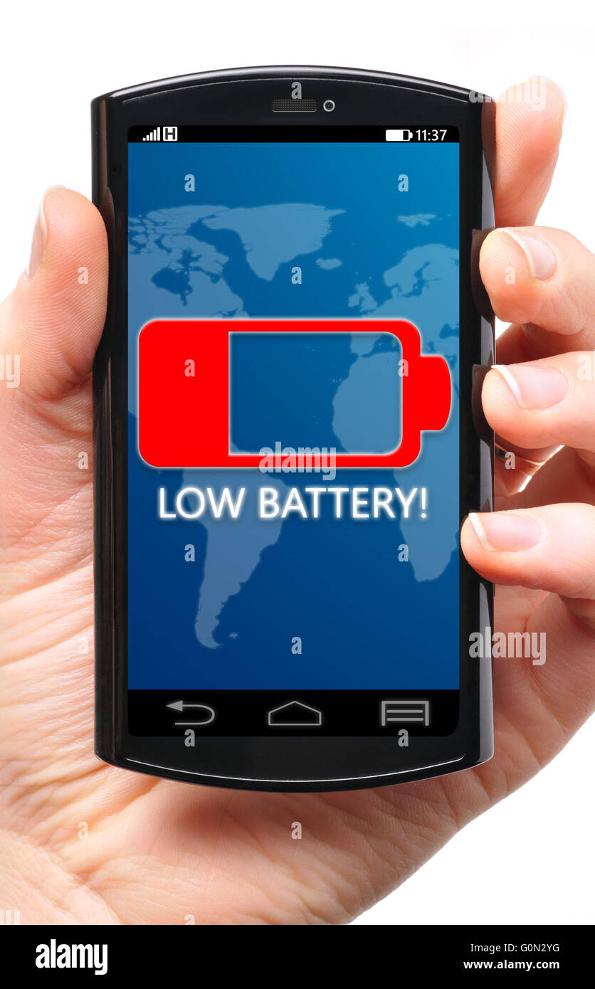 Smart phone battery low hi-res stock photography and images - Alamy