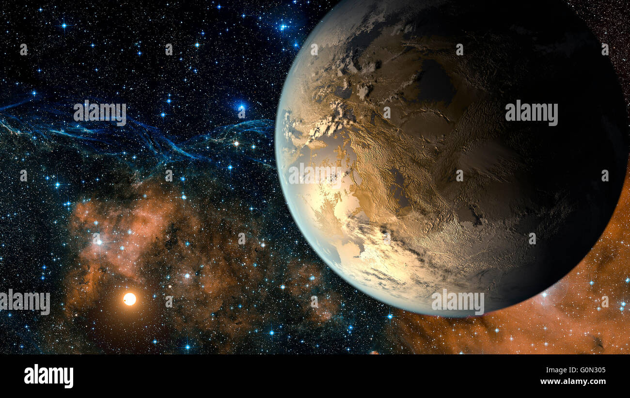 Map of the habitable world hi-res stock photography and images - Alamy