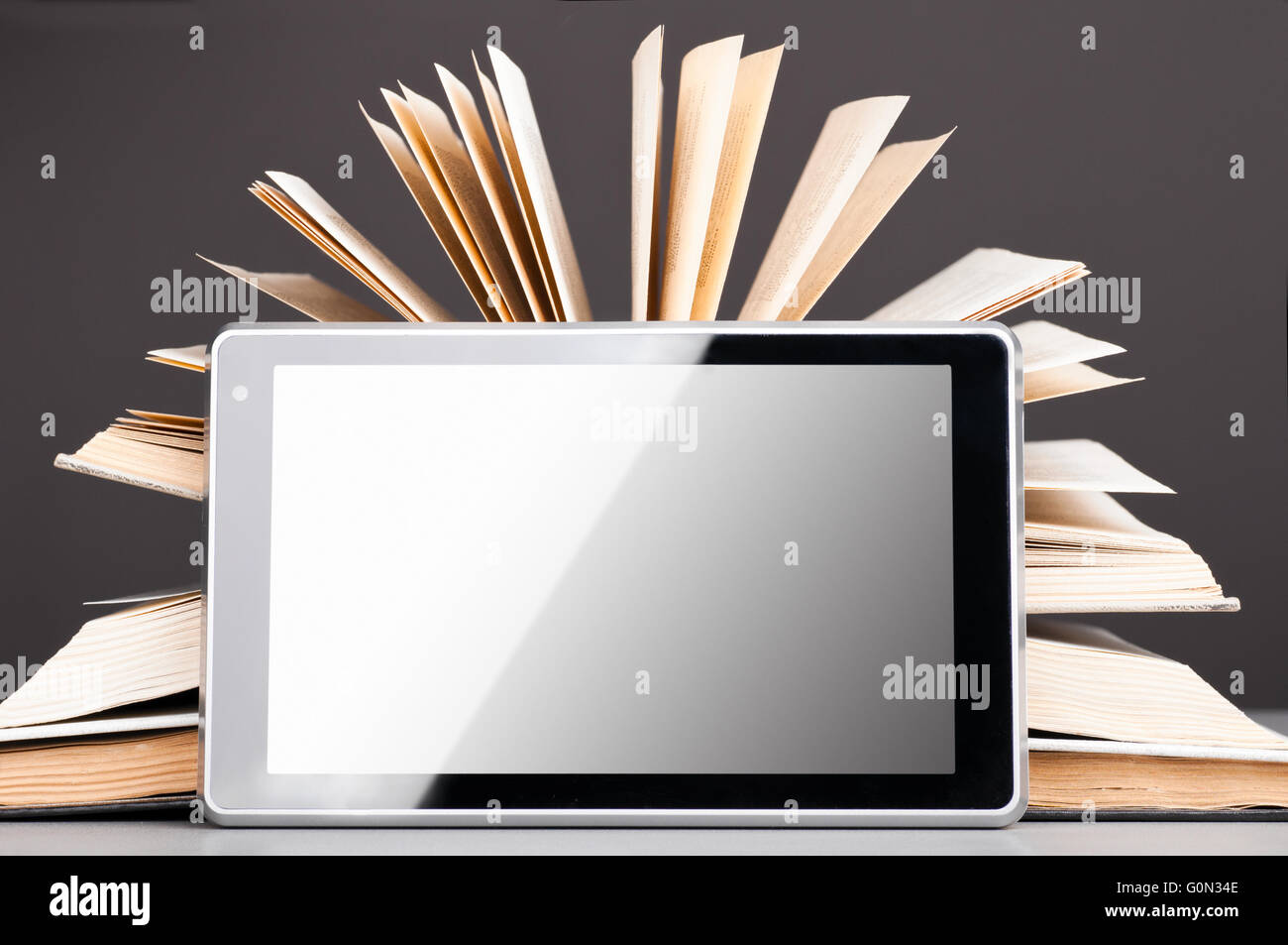 books and pad Stock Photo - Alamy