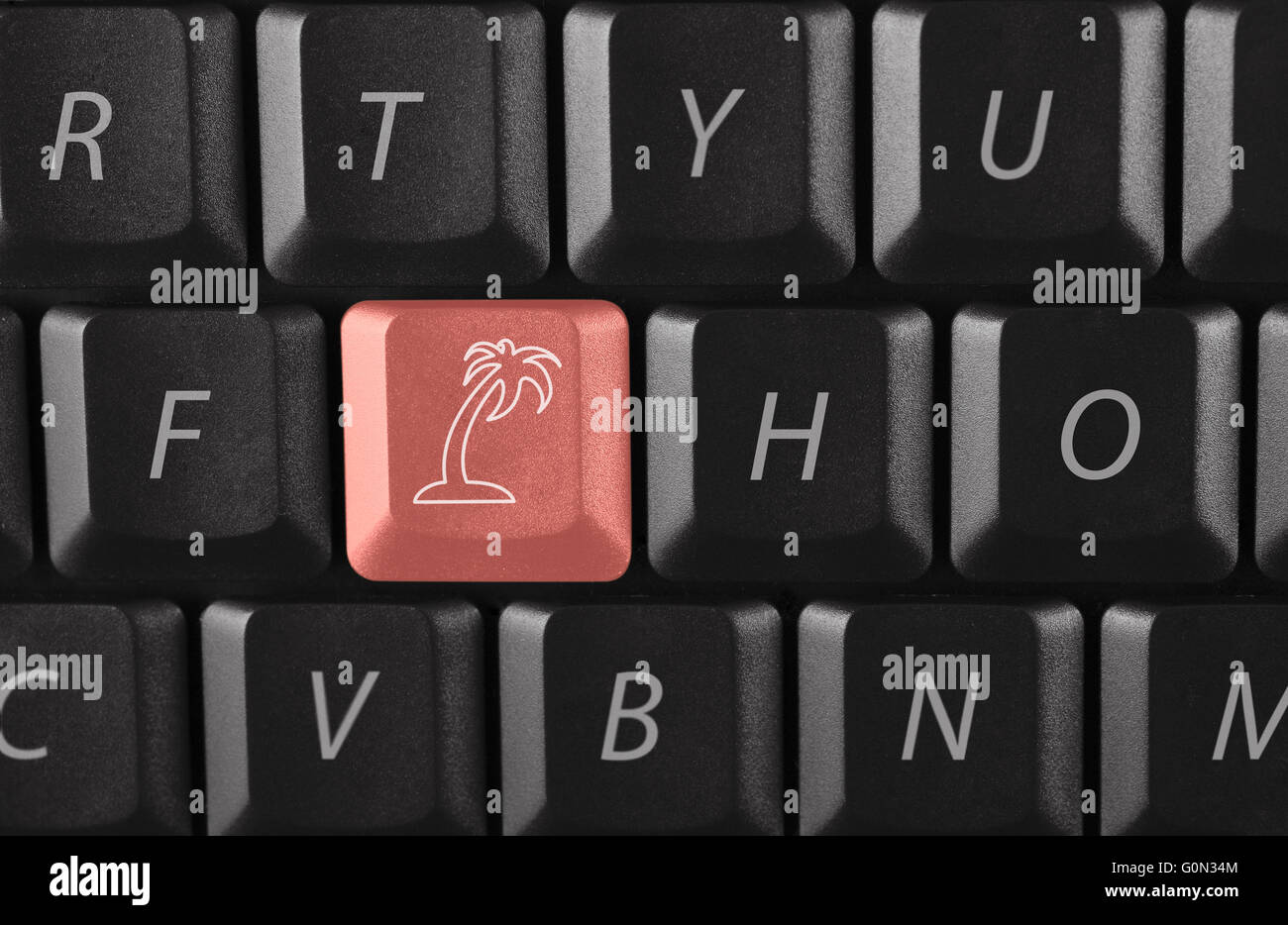 palm key on keyboard Stock Photo - Alamy
