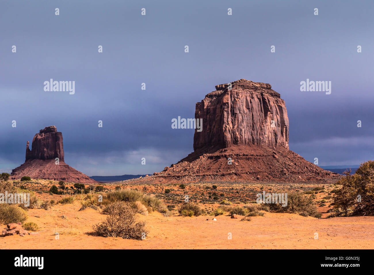 sandstone buttes in a region of the Colorado Plateau in AZ US Stock ...