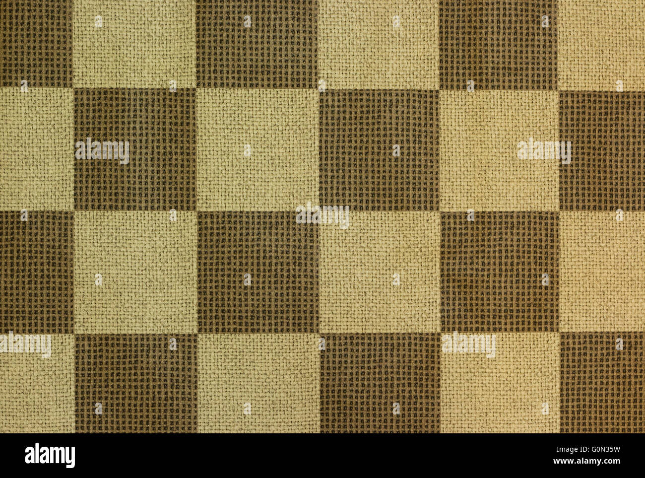 Brown colored checked fabric texture Stock Photo - Alamy