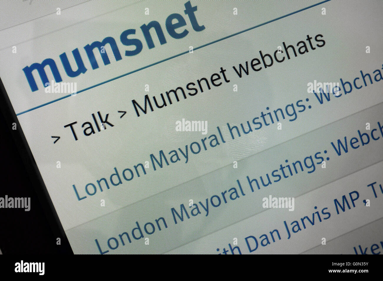 Mumsnet webchat hi-res stock photography and images - Alamy